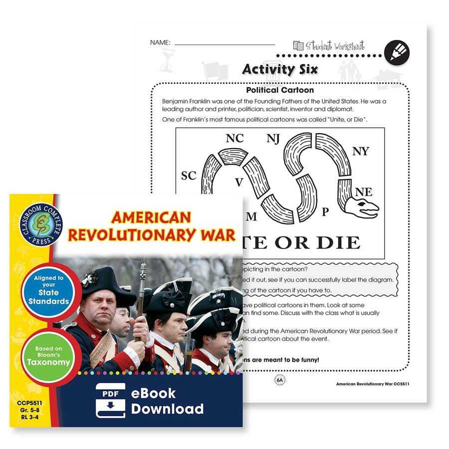 American Revolutionary War Political Cartoons Explanation Passage