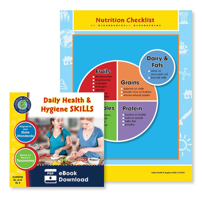 Daily Health & Hygiene Skills: Nutrition Checklist - WORKSHEET ...