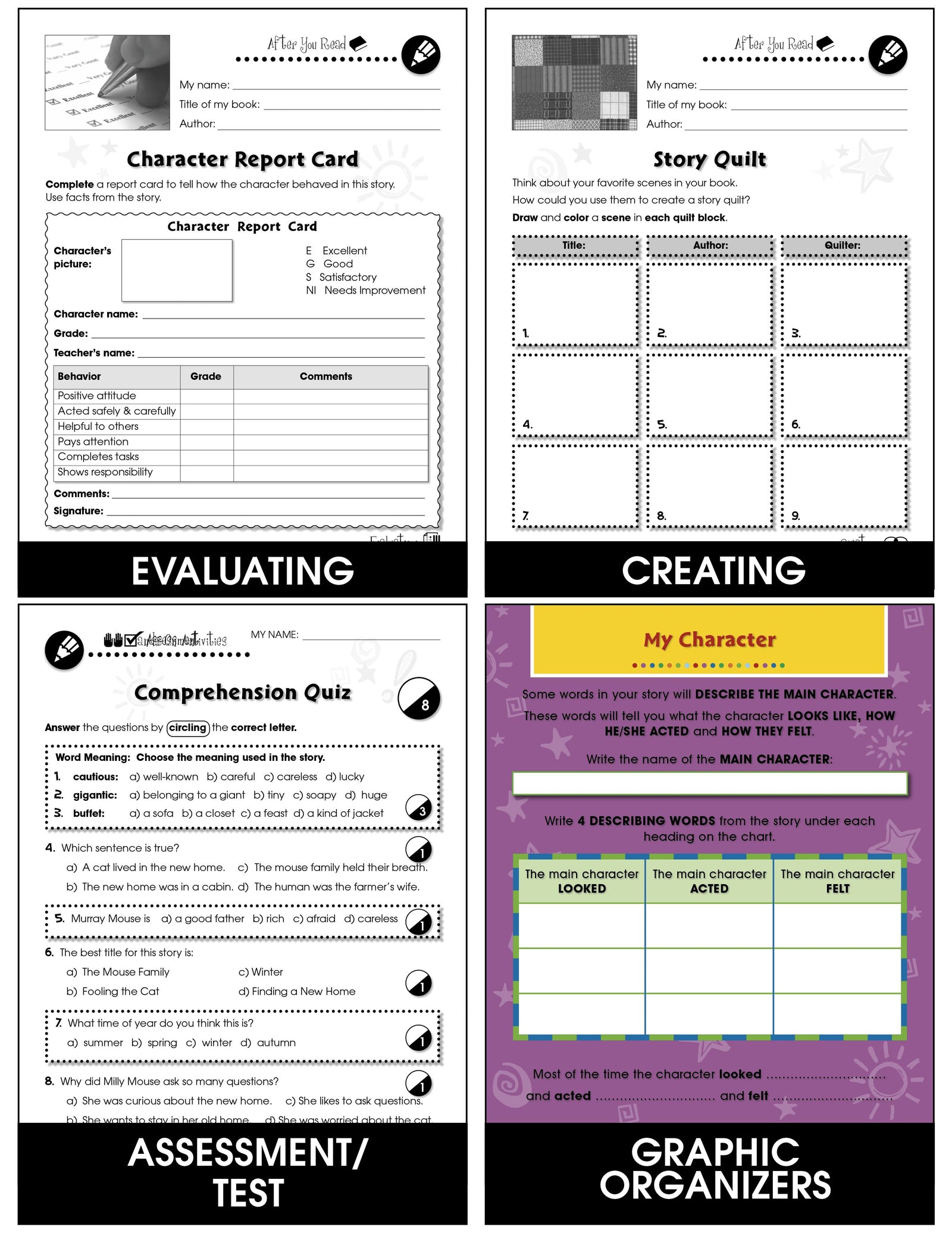 Reading Response Forms - Grades 3-4 – CLASSROOM COMPLETE PRESS