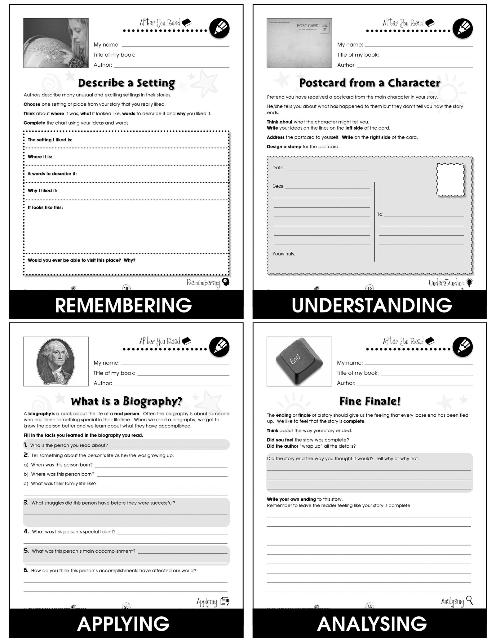 Reading Response Forms - Grades 5-6 – CLASSROOM COMPLETE PRESS