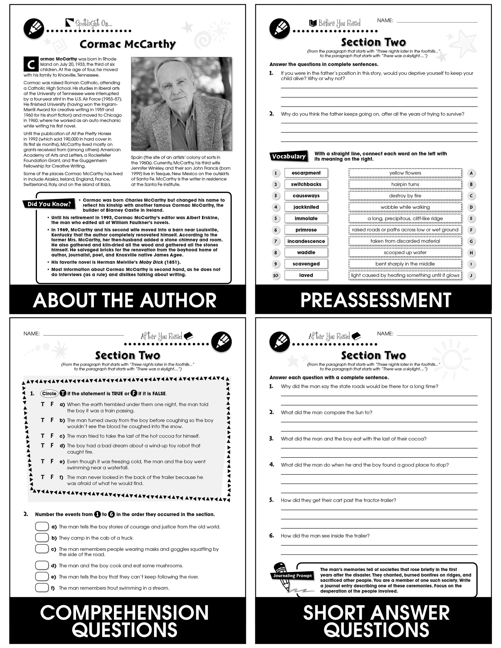 The Road (Cormac McCarthy) – CLASSROOM COMPLETE PRESS