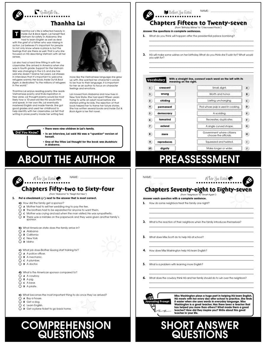 Inside Out & Back Again (Novel Study Guide) – CLASSROOM COMPLETE PRESS