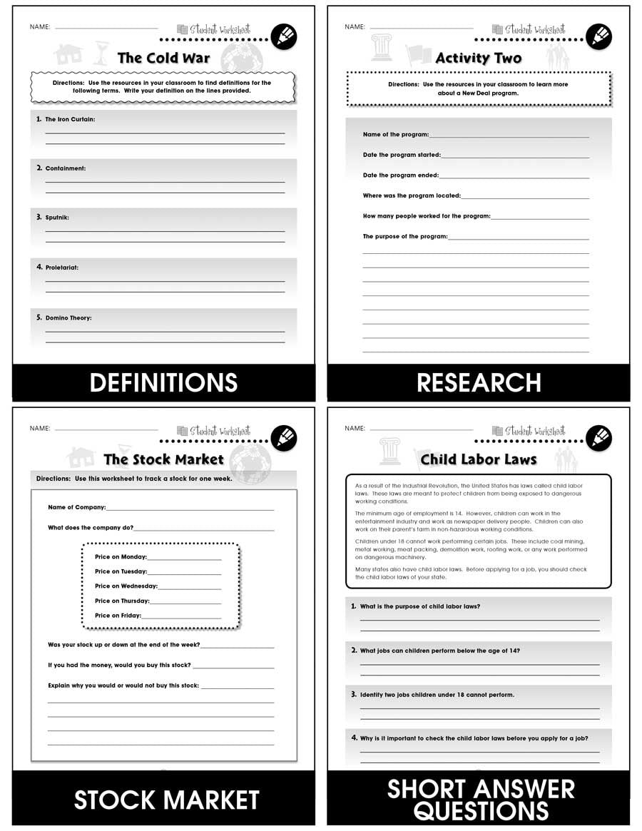 Capitalism vs. Communism - BONUS WORKSHEETS – CLASSROOM COMPLETE PRESS