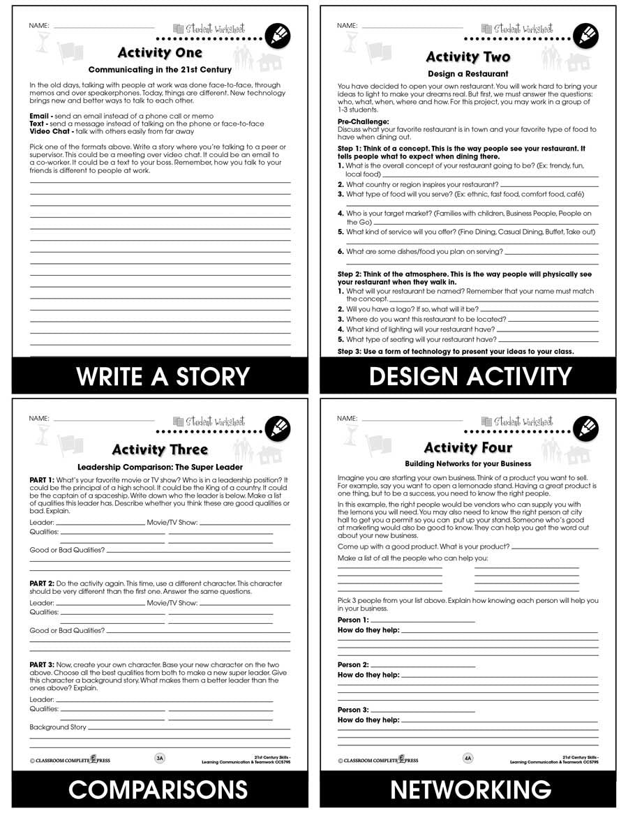 21st Century Skills - Learning Communication & Teamwork - BONUS WORKSH ...