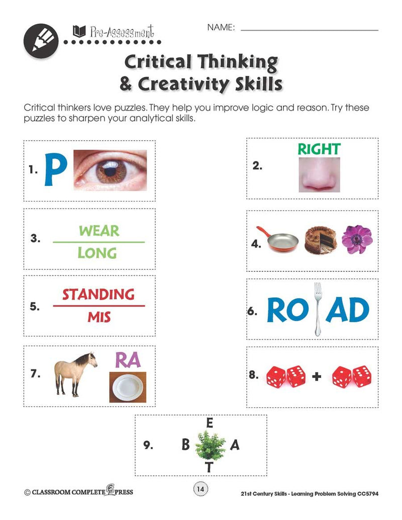 21st Century Skills Learning Problem Solving Critical Thinking Puzz 21st Century Skills Learning Problem Solving Critical Thinking Puzz