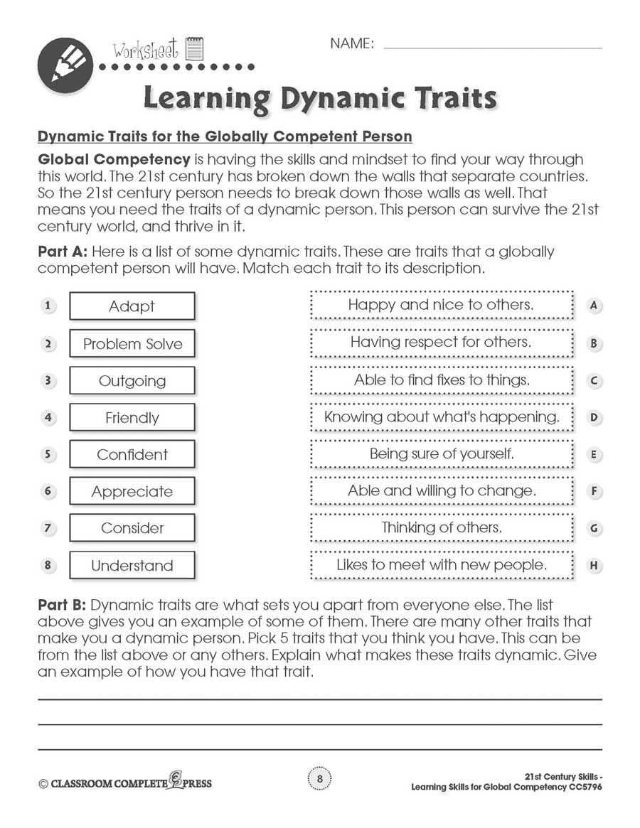 Learning Skills for Global Competency: Dynamic Traits for the Globally ...