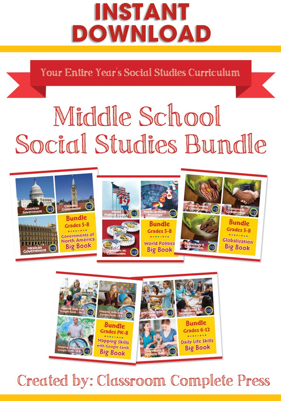 Middle School Social Studies Bundle – CLASSROOM COMPLETE PRESS