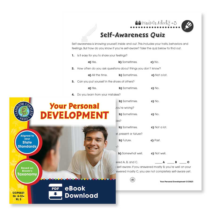 Your Personal Development: Self-Awareness Quiz - WORKSHEET – CLASSROOM ...