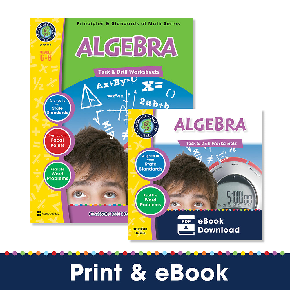 Algebra - Grades 6-8 - Task & Drill Sheets – CLASSROOM COMPLETE PRESS