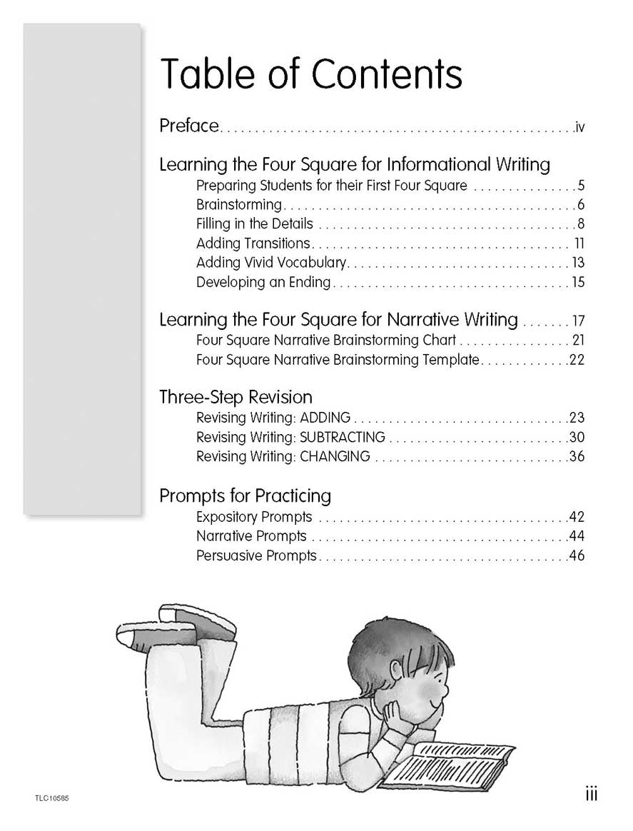 Four Square for Writing Assessment - Elementary – CLASSROOM COMPLETE PRESS
