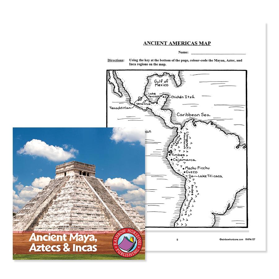 Ancient Maya, Aztecs & Incas: Ancient Americas Map - WORKSHEET ...