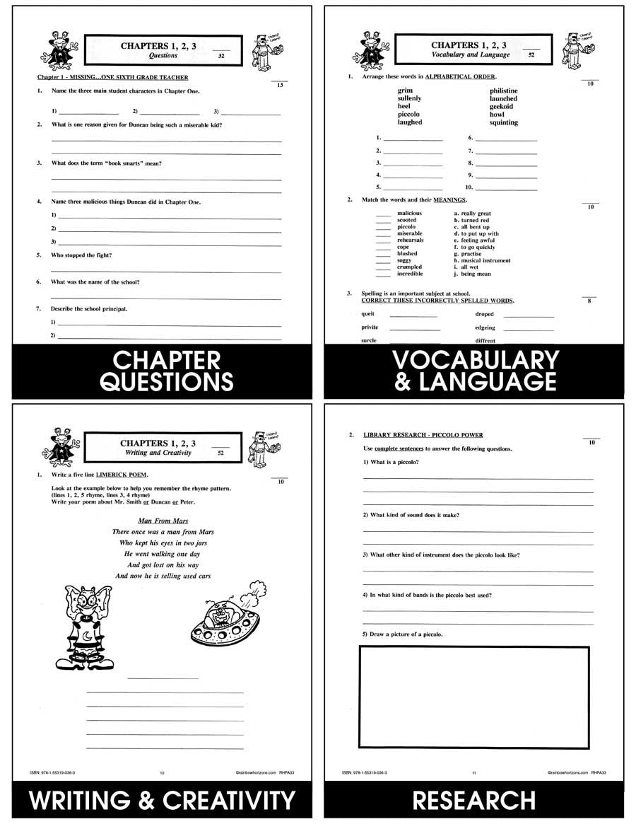 My Teacher Is An Alien (Novel Study) - CHAPTER SLICE – CLASSROOM ...