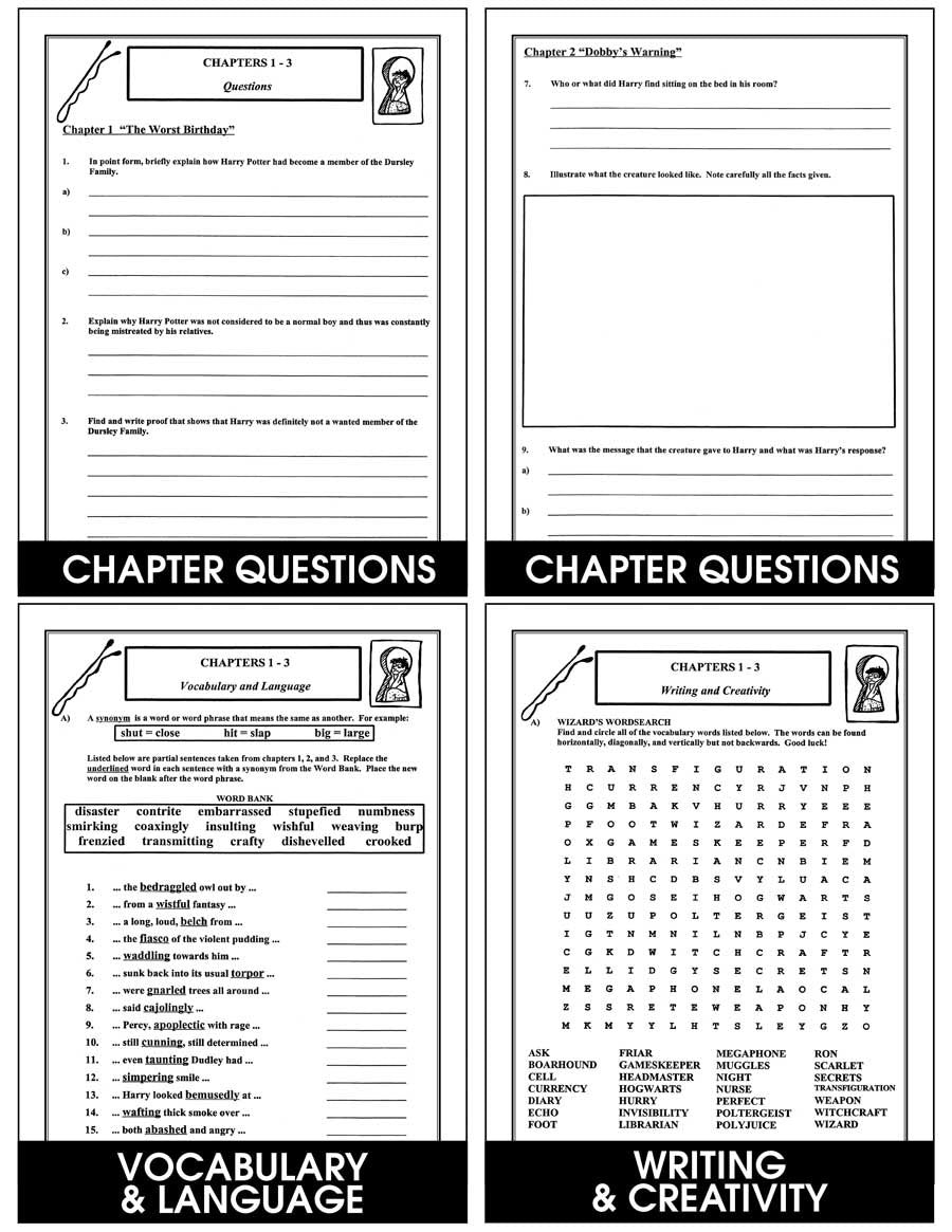 Harry Potter and the Chamber of Secrets (Novel Study) - CHAPTER SLICE ...