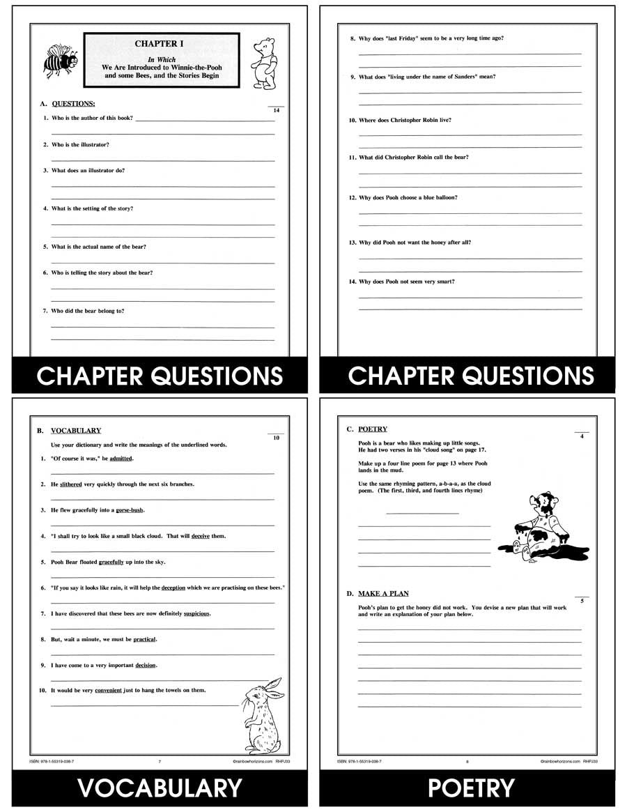 Winnie The Pooh (Novel Study) - CHAPTER SLICE – CLASSROOM COMPLETE PRESS