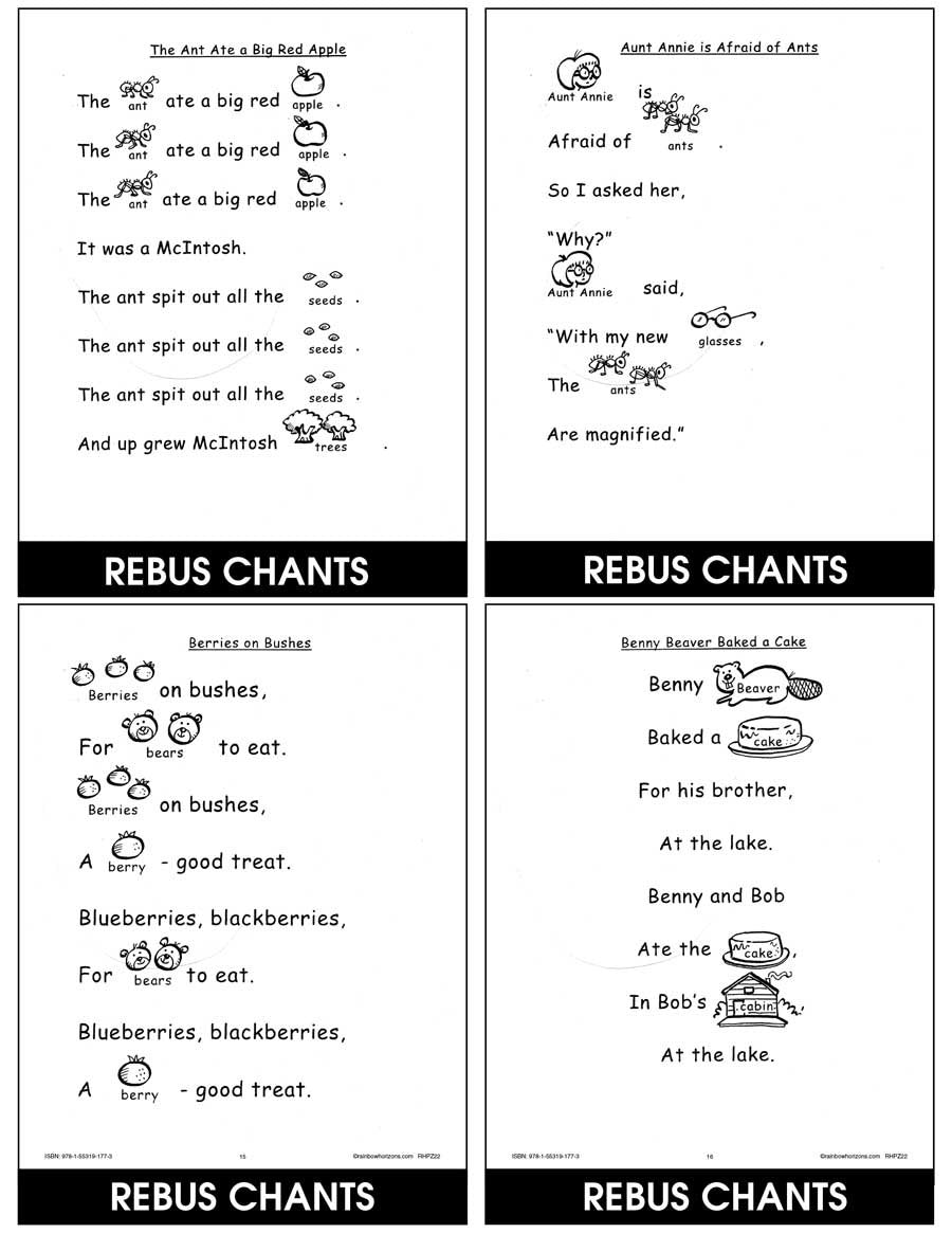 Rebus Chants A to Z - CHAPTER SLICE – CLASSROOM COMPLETE PRESS