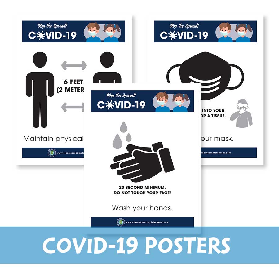 COVID-19 Stop the Spread Posters – CLASSROOM COMPLETE PRESS